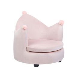 Beliani Kindersessel VEGA in Rosa/Schwarz - (W) 50 x (H) 47 x (L) 44 cm | Gr.: onesize