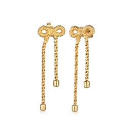 Elli Ohrringe 925 Sterling Silber Schleife in Gold | Gr.: onesize