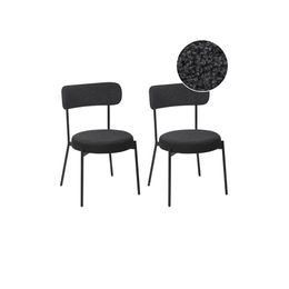 Beliani 2er-Set Esszimmerstuhl ALLISON in Schwarz | Gr.: onesize