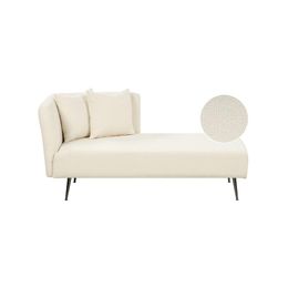 Beliani Chaiselongue RIOM in Weiß/Schwarz - (W) 156 x (H) 75 x (L) 77 cm | Gr.: onesize