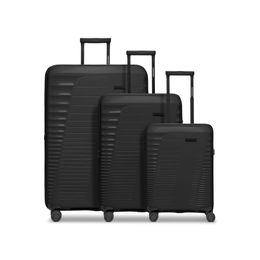 Farmhood Eco Edition 4 Rollen Kofferset 3-teilig mit Dehnfalte in black | Gr.: onesize