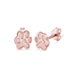 Elli Ohrringe 925 Sterling Silber Pfote in Rosegold | Gr.: onesize