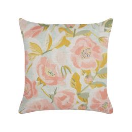 Beliani Dekokissen ZAHRIYE in Rosa/Blau/Grün - (W) 45 x (H) 12 x (L) 45 cm | Gr.: onesize