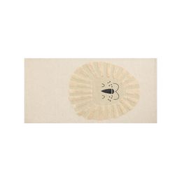 Beliani Kinderteppich BALARI in Beige/Schwarz - (W) 80 x (L) 150 cm | Gr.: onesize