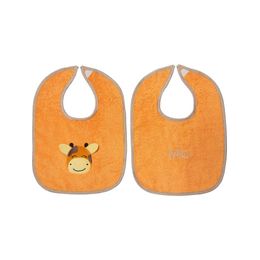 Erwin Müller Erwin Müller Frottier Lätzchen 2er-Pack Giraffe in orange | Gr.: onesize