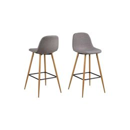 ebuy24 Barhocker Willy Grau 2er Set | Gr.: onesize