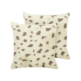 Beliani 2er-Set Dekokissen KASRA in Beige | Gr.: onesize