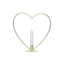 MARELIDA Dekoherz mit LED Stabkerze Kerzenhalter H: 28cm in gold | Gr.: onesize
