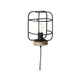 Brilliant Wandleuchte Gwen 29x19x13,5 cm in antik holz/schwarz korund | Gr.: onesize