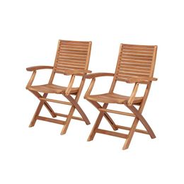 Butlers Gartenstuhl SOMERSET 2er-Set in Braun | Gr.: onesize