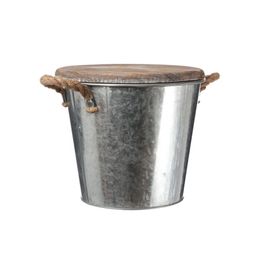 MARELIDA XL Duftkerze Citronella im Metalleimer mit Deckel 3-Docht in silber | Gr.: onesize