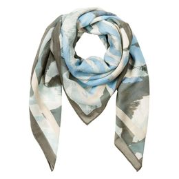 Camel Active Schal mit Allover Print in Grün-Blau | Gr.: onesize