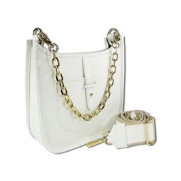 Toscanto Umhängetasche, Citytasche Leder weiß ca. 22cm | Gr.: onesize