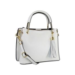 Toscanto Umhängetasche, Handtasche Leder weiß ca. 30cm | Gr.: onesize
