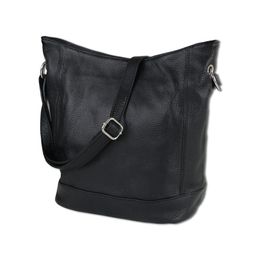 Toscanto Schultertasche, Shopper Leder schwarz ca. 37cm | Gr.: onesize