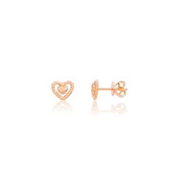 EYE CANDY Ohrstecker "HERZ" in Rosegold aus Sterling-Silber | Gr.: onesize