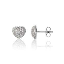EYE CANDY Ohrstecker "HERZ" in Silber aus Sterling-Silber | Gr.: onesize