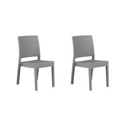 Beliani 2er-Set Gartenstuhl FOSSANO in Grau | Gr.: onesize