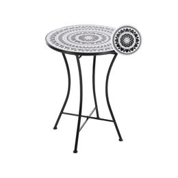 Beliani Gartentisch COMISO in Schwarz/Weiß - (W) 60 x (H) 75 x (L) 60 cm | Gr.: onesize