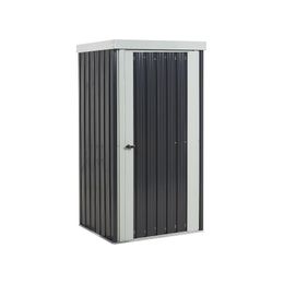Beliani Gerätehaus mit Holzunterstand UMBRIA in Grau/Weiß | Gr.: onesize