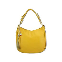 Florence Schultertasche, Shopper Leder gelb ca. 30cm | Gr.: onesize