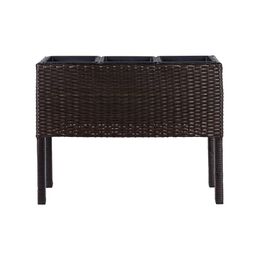 Beliani 2-tlg Indoor Blumentopf CARAGANA in Braun | Gr.: onesize