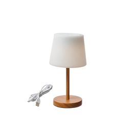 MARELIDA LED Tischlampe mit Bluetooth Lautsprecher aufladbar H: 38cm in braun | Gr.: onesize