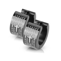BUNGSA Ohrstecker in Schwarz | Gr.: onesize