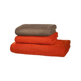 Erwin Müller Erwin Müller Frottier Frottier-Set 3-tlg. Heidenheim in orange/hellbraun | Gr.: onesize