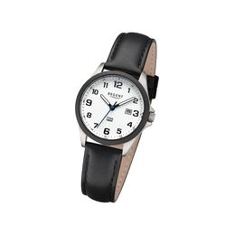 Regent Uhren Analog-Armbanduhr Regent Lederarmband schwarz mittel (ca. 31mm) | Gr.: onesize