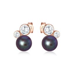 Elli Ohrringe 925 Rosegold in Grau | Gr.: onesize