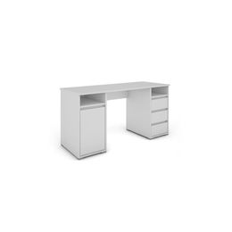 ByLiving Schreibtisch Lobo in Weiß - (B) 138 x (H) 75 x (T) 55 cm | Gr.: onesize