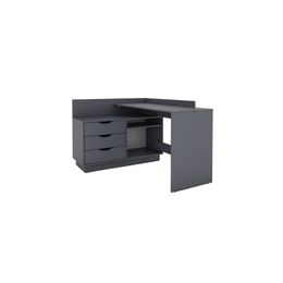 ByLiving Eckschreibtisch BELFAST in Anthrazit - (B) 129, (H) 83,5, (T) 105 cm | Gr.: onesize