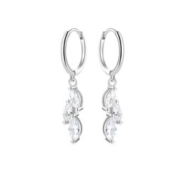 Hey Happiness Ohrringe mit Zirkonia Anhänger 925 Sterlingsilber in Silber | Gr.: onesize