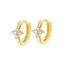 Dear Me Creolen Ohrringe 585 Gold Kleeblatt in Gold | Gr.: onesize