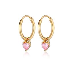 Elli Ohrringe 925 Sterling Silber Herz in Gold | Gr.: onesize