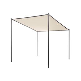 Beliani Garten-Pergola VIMINO in Beige/Schwarz - (W) 282 x (H) 282 x (L) 294 cm | Gr.: onesize