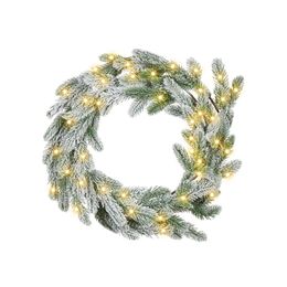 Beliani Kranz ALBINI in Grün - (W) 45 x (H) 14 x (L) 45 cm | Gr.: onesize