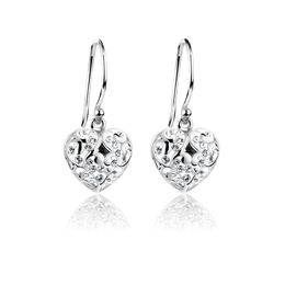 NENALINA Ohrringe 925 Sterling Silber Herz in Silber | Gr.: onesize
