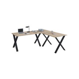 ebuy24 Schreibtisch Lona Schwarz 220 x 80 cm | Gr.: onesize
