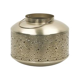 Beliani Laterne CORFU in Gold - (W) 26 x (H) 22 x (L) 26 cm | Gr.: onesize