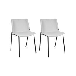 Beliani 2er-Set Esszimmerstuhl ESBON in Grau/Schwarz | Gr.: onesize