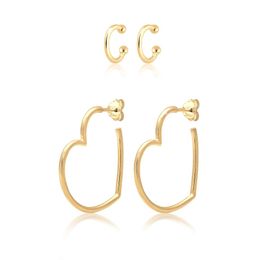 Elli Ohrringe 925 Sterling Silber Herz in Gold | Gr.: onesize