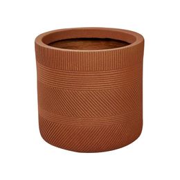 Beliani Outdoor Blumentopf VOULA in Braun - (W) 31 x (H) 31 x (L) 31 cm | Gr.: onesize