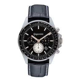 Gigandet Quarzuhr Chronograph "VOLANTE" in Schwarz/Silber | Gr.: onesize