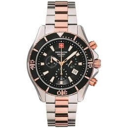 Swiss Alpine Military by Grovana Taucheruhr 7040 silber-/rosegoldfarben in schwarz | Gr.: onesize