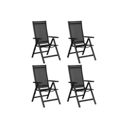 ebuy24 Gartenstuhl Kenny Schwarz 58 x 66 cm | Gr.: onesize