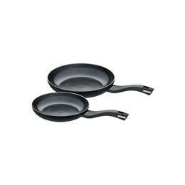 Berndes 2-tlg. Pfannenset 24+28 cm, Aluminium recycelt - b.green in schwarz | Gr.: onesize