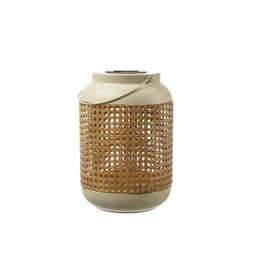MARELIDA LED Solar Laterne Terassenleuchte Boho Bambus Optik Sensor H: 28cm in natur | Gr.: onesize