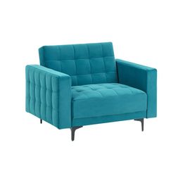 Beliani Sessel ABERDEEN in Blau/Schwarz - (W) 106 x (H) 83 x (L) 88 cm | Gr.: onesize